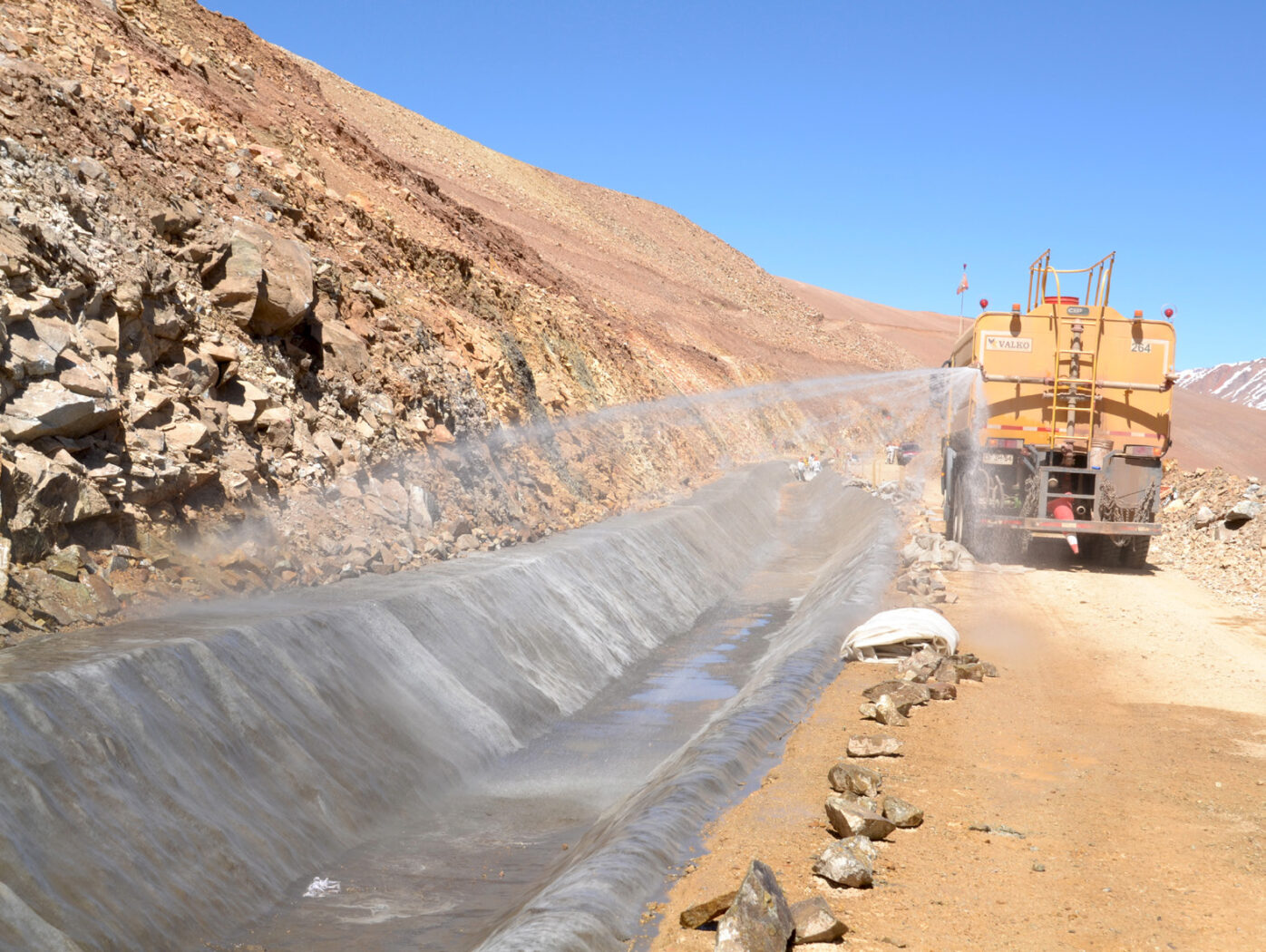 CC Channel Lining | Caserones, Chile - Concrete Canvas