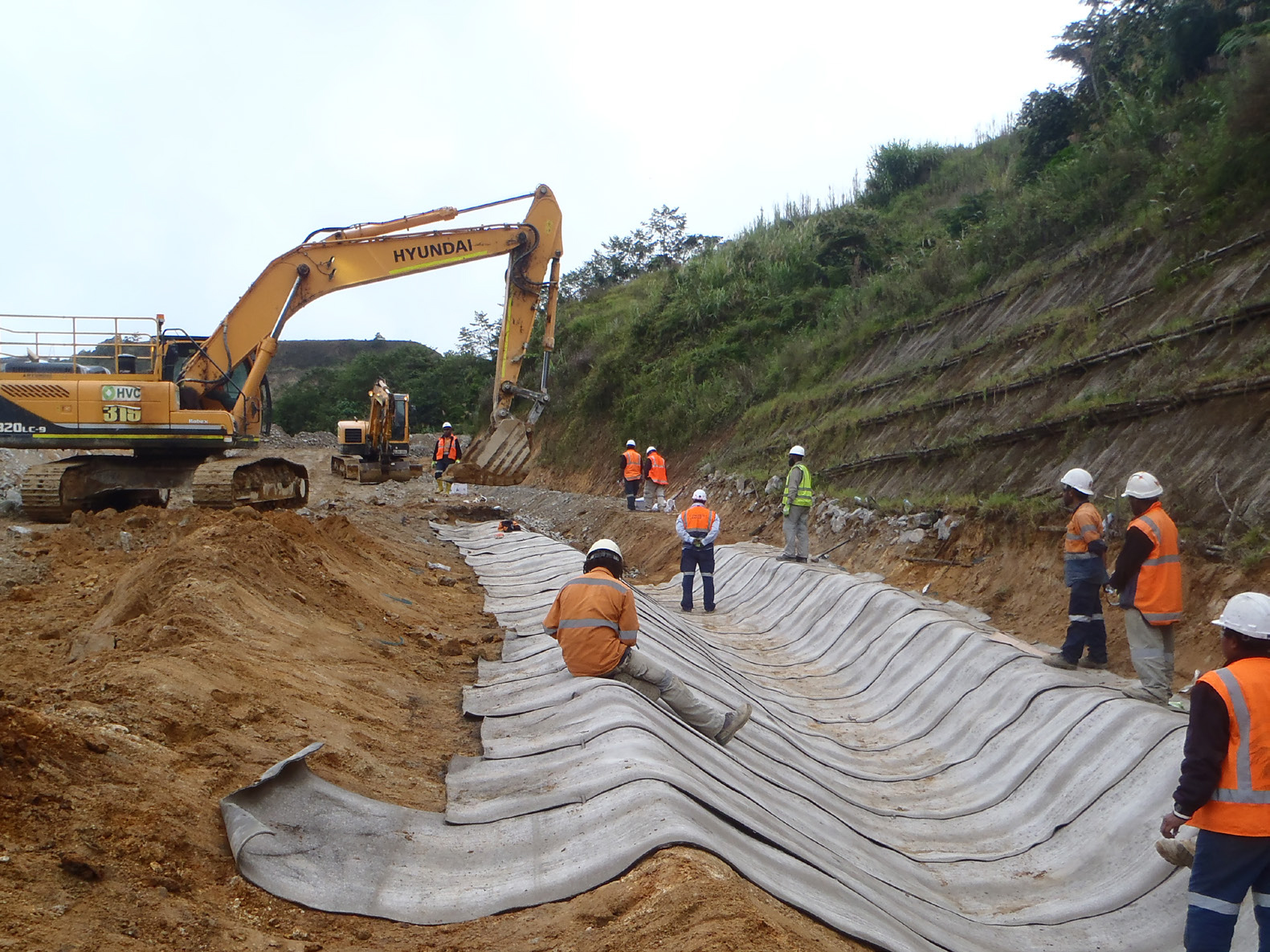 CC Channel Lining | Hidden Valley Mine, Lae, PNG - Concrete Canvas