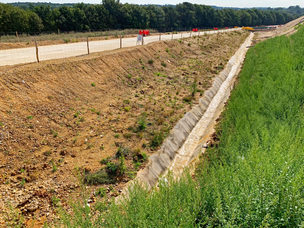 CC Channel Lining | HS2 Compound 0, UK - Concrete Canvas